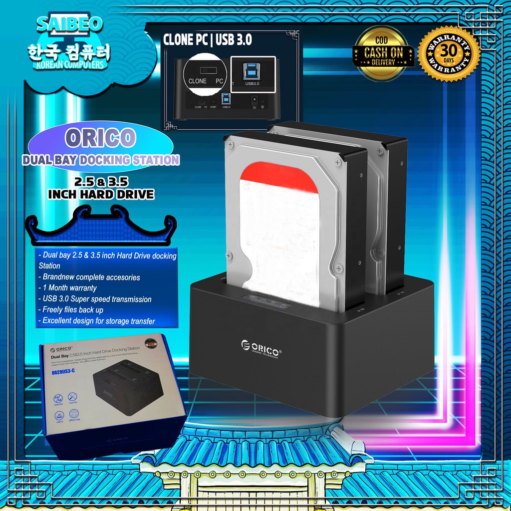 ORICO 6629US3-C-V1-BK Dual Bay SATA to USB 3.0 External Hard Drive ... ORICO 6629US3-C-V1-BK Dual Bay SATA to USB 3.0 External Hard Drive ...