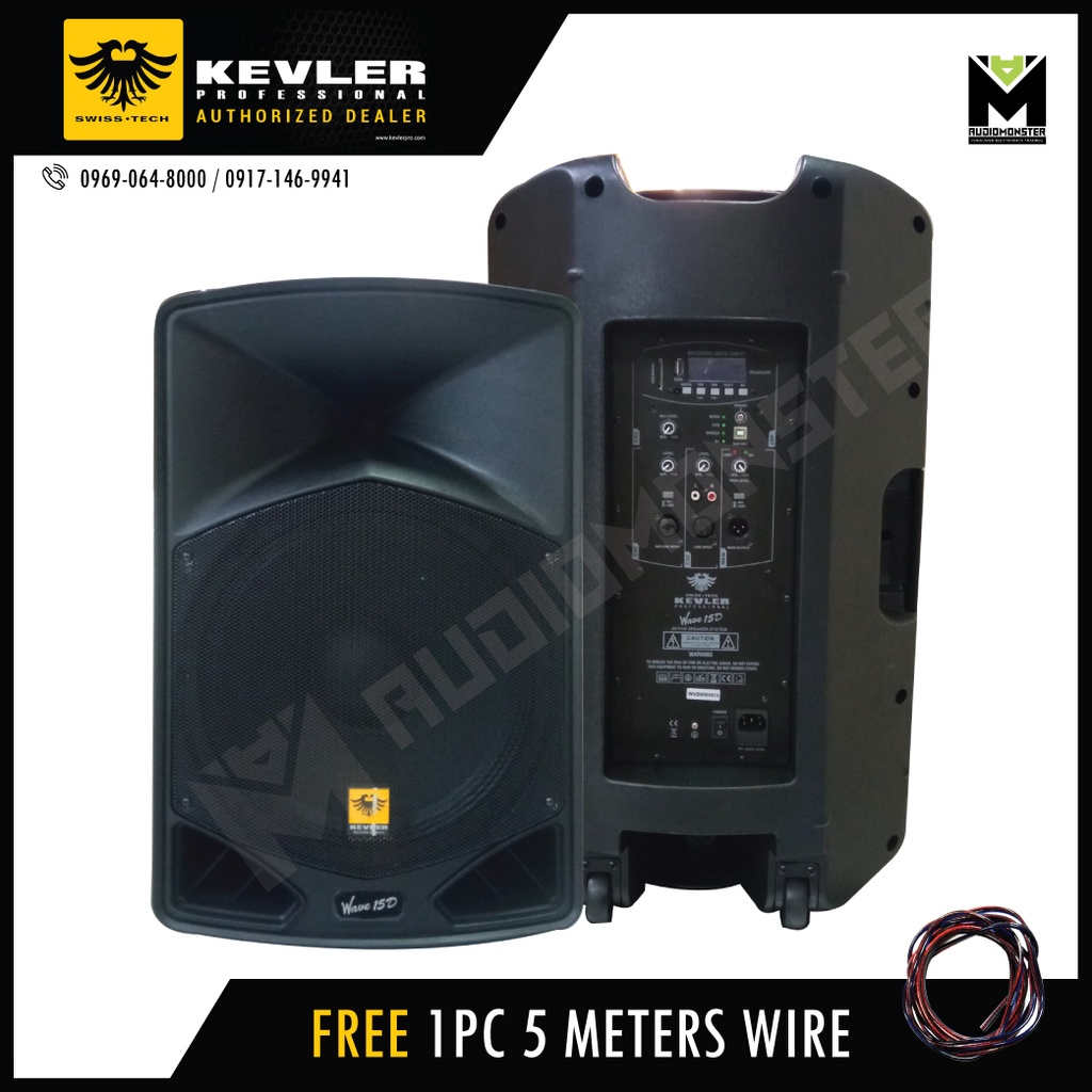 Kevler Wave 15D Active 15 inch 500W Speaker with USB & Bluetooth & 4 DSP Presets ( 1PC ...