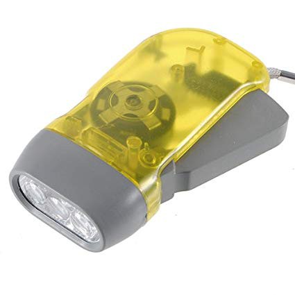 3 LED Hand Press Crank Flashlight (Yellow) | Shopee Philippines