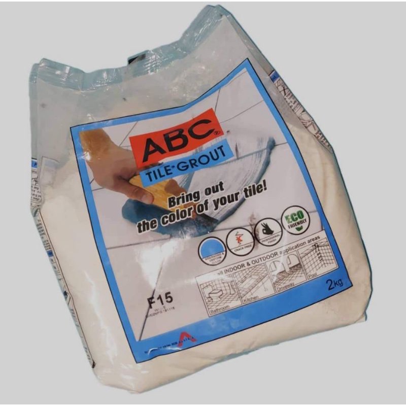 ABC tile Grout f15white sold per bag (2kls) | Shopee Philippines