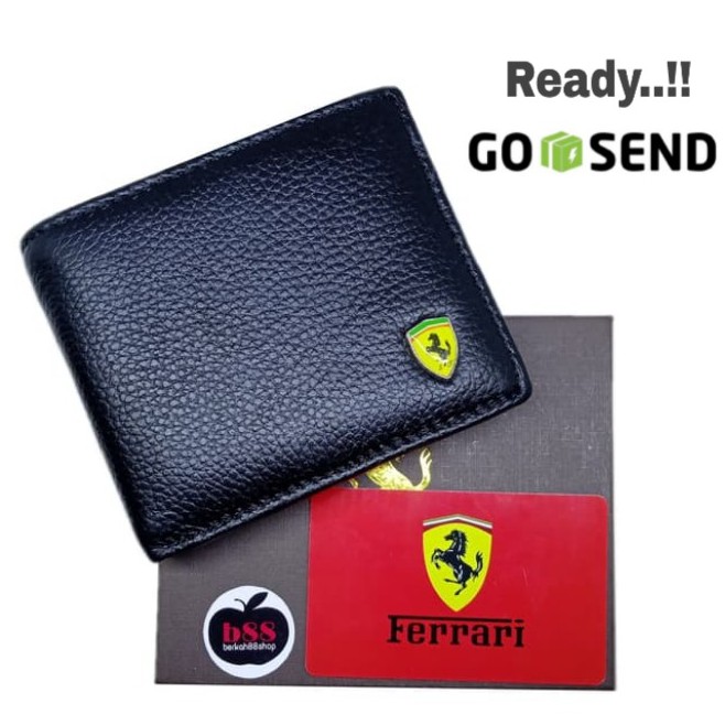 Men's Genuine Leather Wallet Ferrari 3004 Black Wallet Men's Leather ...
