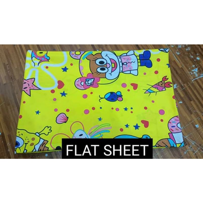 Stitch, SpongeBob, Mickey, Hellokitty, Smurfs, Nemo Flat Sheet (Kumot ...