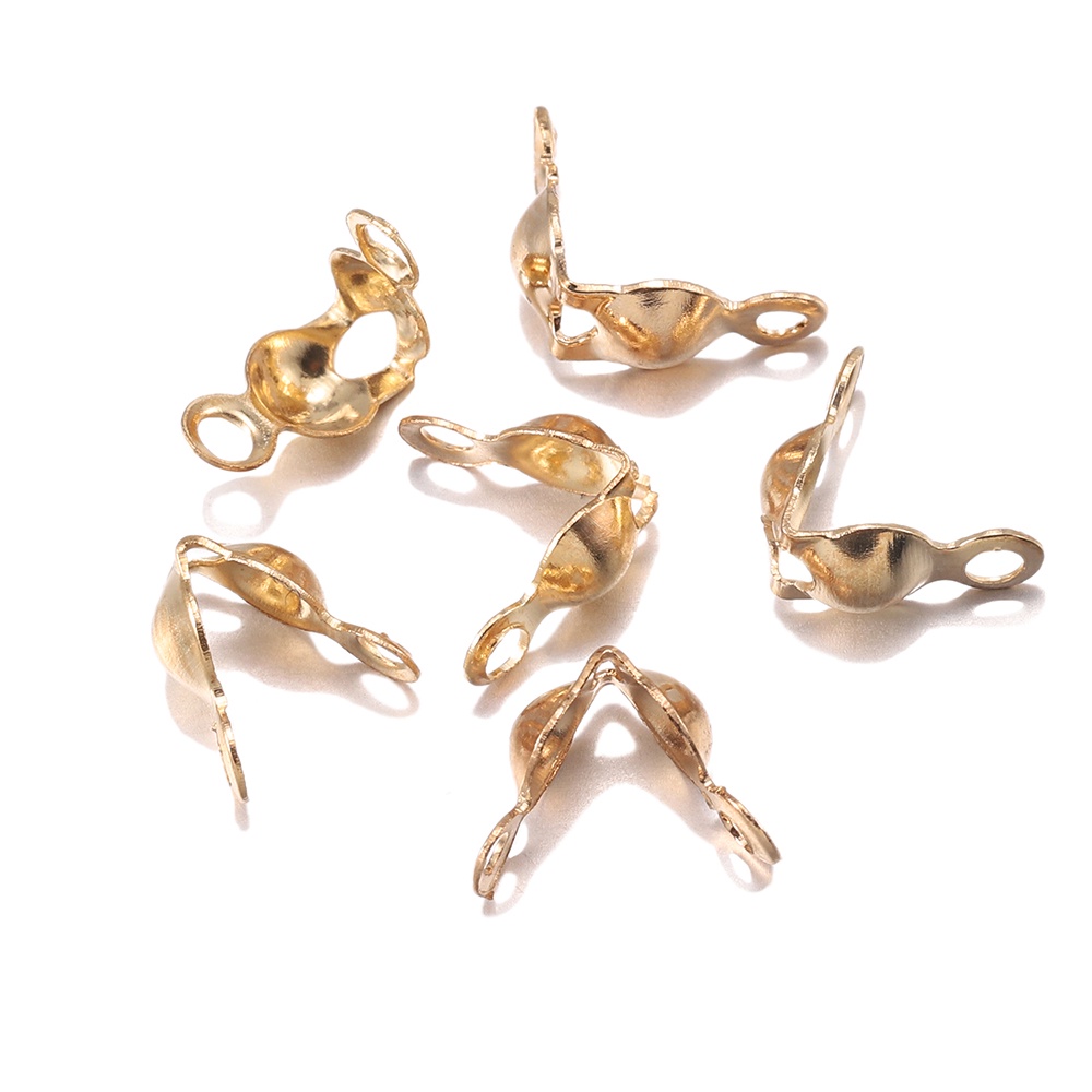 St.Kunkka 4x7mm 100 Pcs. Connector Clasp Fitting Ball Chain Calotte End ...