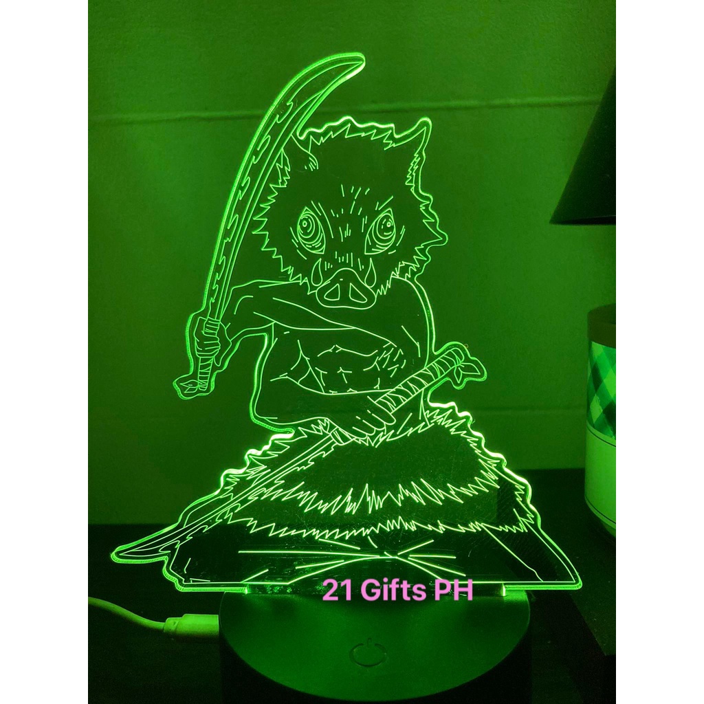 Demon Slayer LED Acrylic Lamp Tanjiro Nezuko Hashibira Zenitsu Anime ...