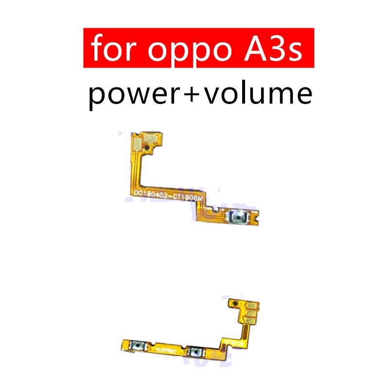 for Oppo A3S Power Volume Side Key button Flex Cable for Oppo A3S On Off Switch Flex Cable ...