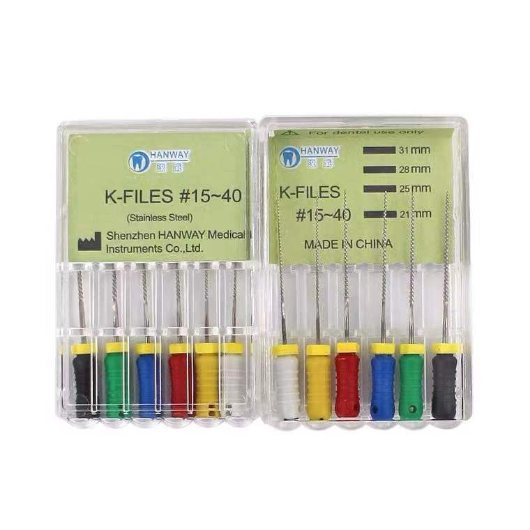 Dental K-FILES Stainless Steel Dental Root Burs Holder Case 21MM/25MM ...