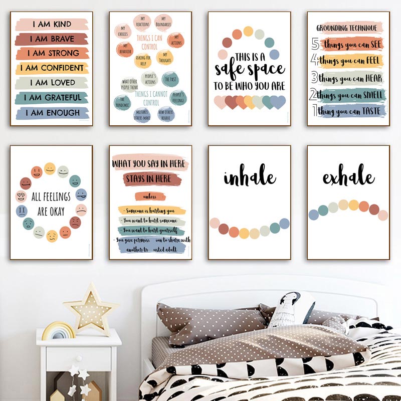 School Counseling Poster Social Worker Prints Psychologist Therapy Sign ...