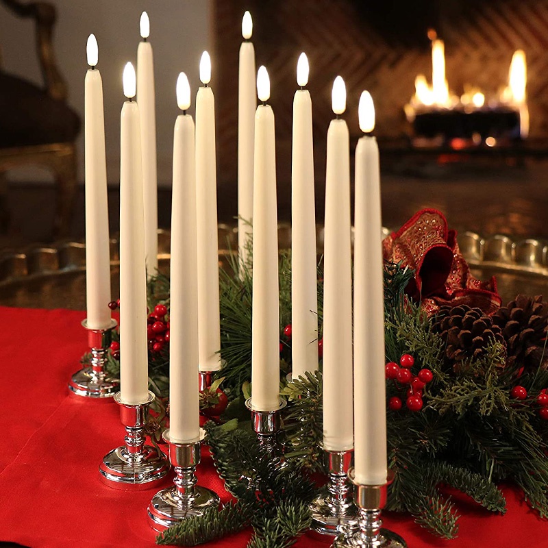 10Pcs 28CM LED Long Candles / Flameless Candle for Spring Festival DIY ...
