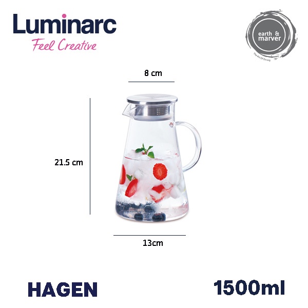 Luminarc Hagen Water Jug / pitcher / Hot water jug | Shopee Philippines