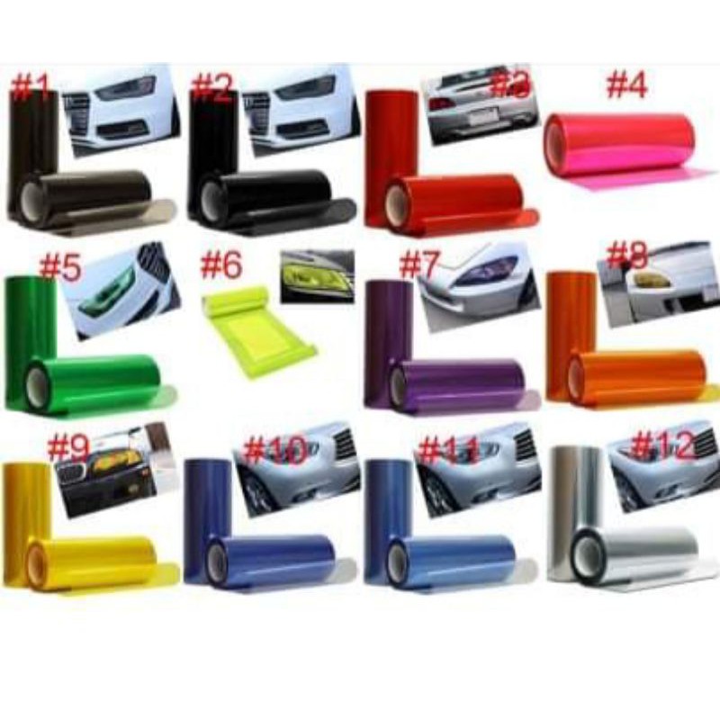 30cm x 60cm Car/Motor HEADLIGHT PLAIN TINT STICKER | Shopee Philippines