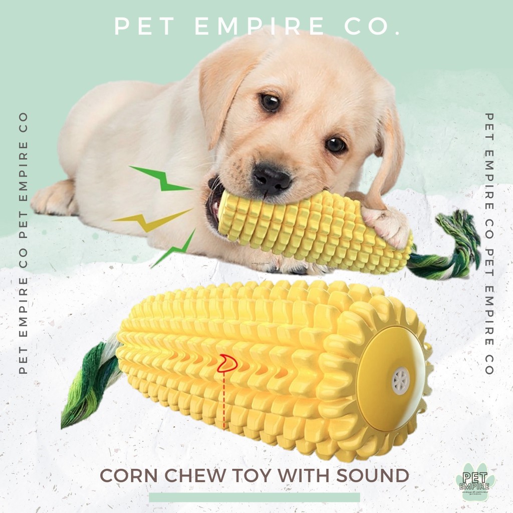 Corn Cob Dog Indestructible Chew Toy for Aggressive Chewers with Dog ...