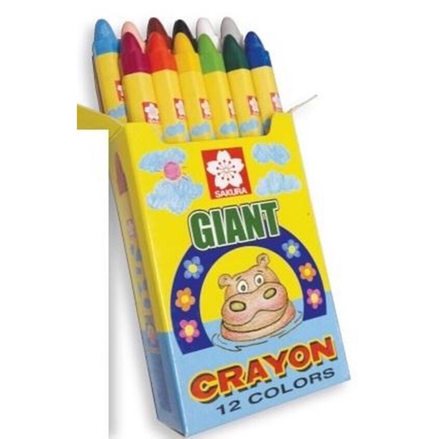 sakura crayon giant Big Stick 8 Colors/12 | Shopee Philippines