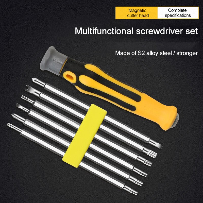 12-In-1 Screwdriver Kit Strong Magnetic Y-shaped U-shaped Plum Triangle ...
