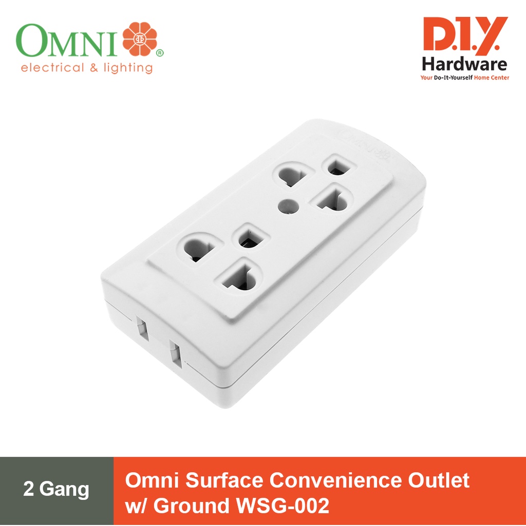 Omni 2 Gang Surface Convenience Outlet with Ground WSG-002 | Shopee ...