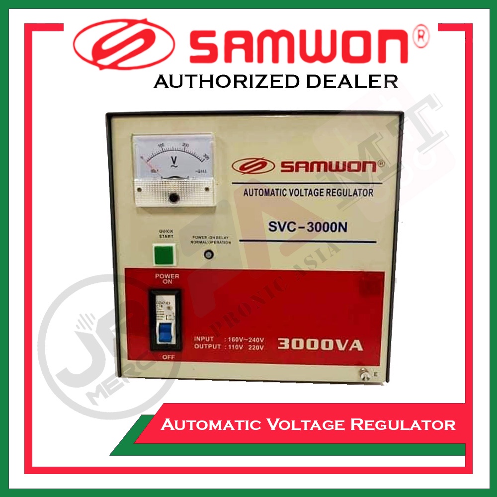 Samwon Automatic Voltage Regulator 3000 watts AVR with Time Delay (SW ...