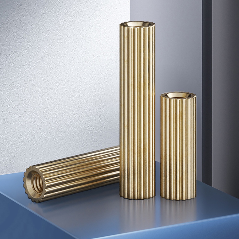 M2 Female-Female Brass Knurled Round Pillar Thread Pillar PCB Spacer ...