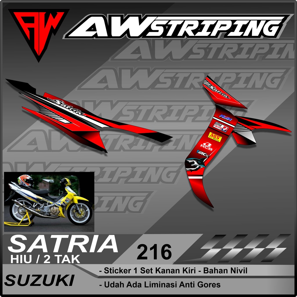 Sticker Striping Lis Variation Raider Shark/2 Stroke Semifull Racing ...