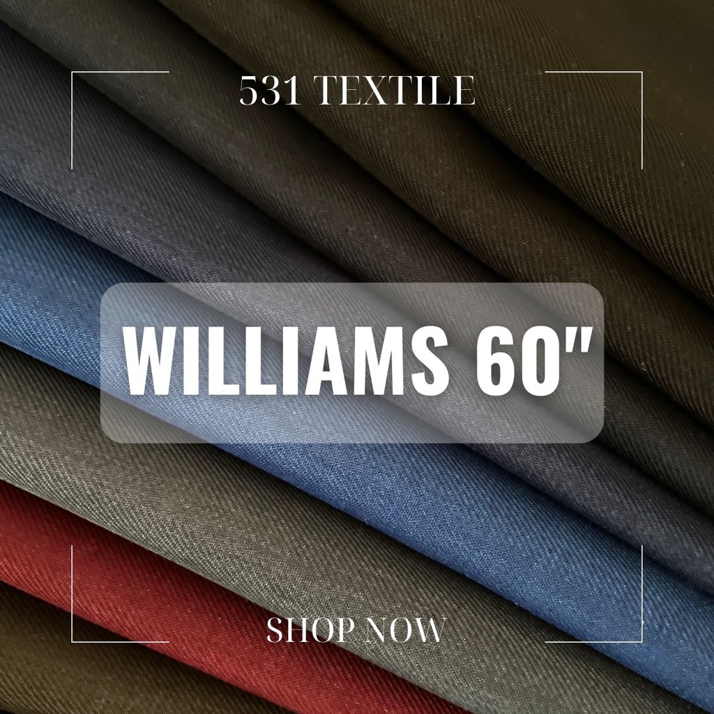 WILLIAMS ORIGINAL SHARKSKIN WOOL CASHMERE SUITING FABRIC WITH SELVEDGE ...