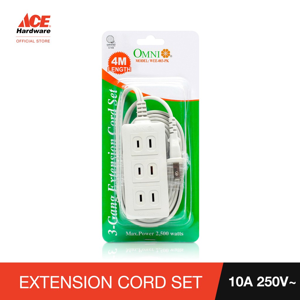 OMNI Extension Cord Set 4M Wee-003 | Shopee Philippines