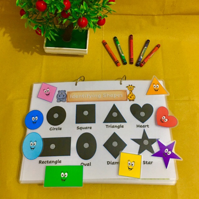 Shapes Detachable (Adhesive dots) Fully Laminated Learning Materials ...