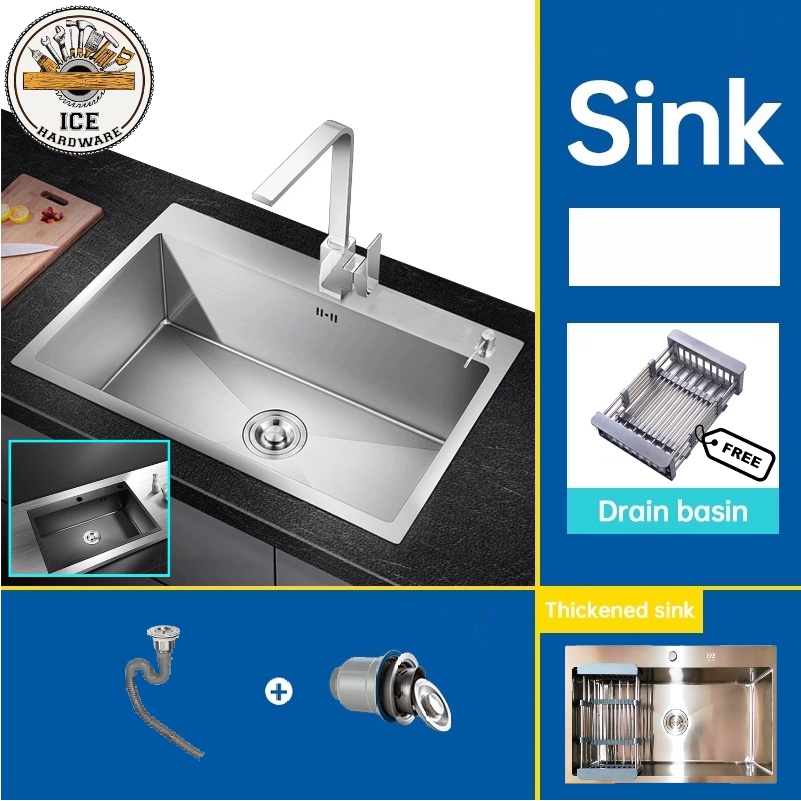 Hand-made sink SUS304 78x48 high quality stainless steel kitchen sink ...