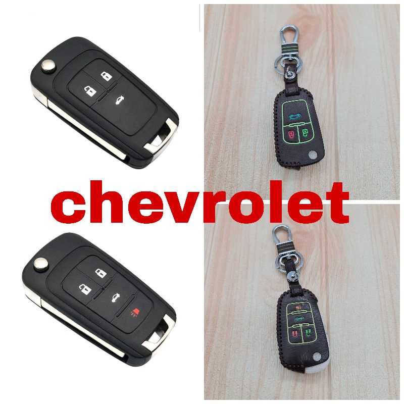 Chevrolet key shell leather key cover for chevy 2010 cruize / astra j ...