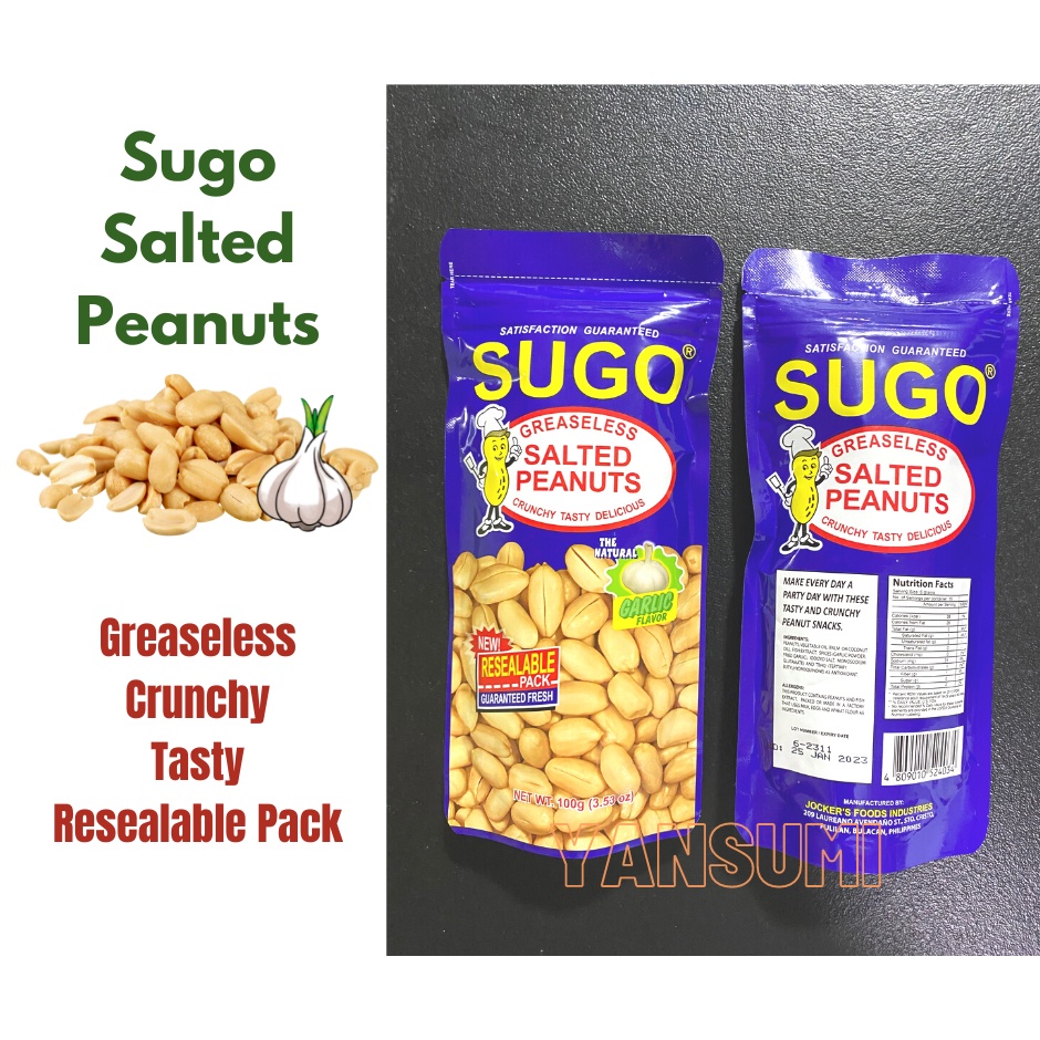 SUGO Greaseless Peanuts (100g pack) | Keto and Low Carb Snack | Shopee ...