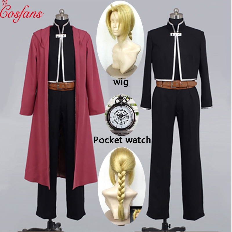 2019 Fullmetal AlcFullMetal Alchemist Edward Elric Cosplay Costume ...