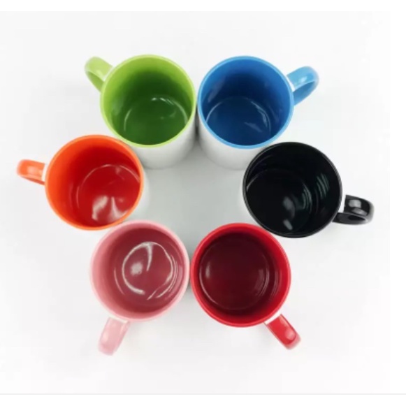11OZ Inner Rim Color Mug for Heat Transfer Sublimation Mug Coffee Mug ...