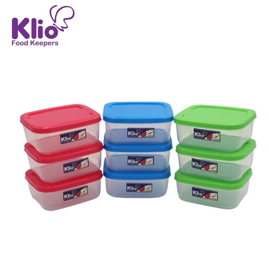 Klio-S001 Square Food Container Small 3pcs | Shopee Philippines