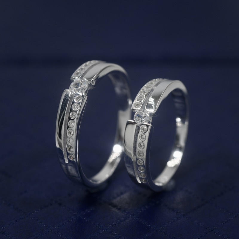 KS silver original 925 italy silver CP066 (couple ring) | Shopee ...