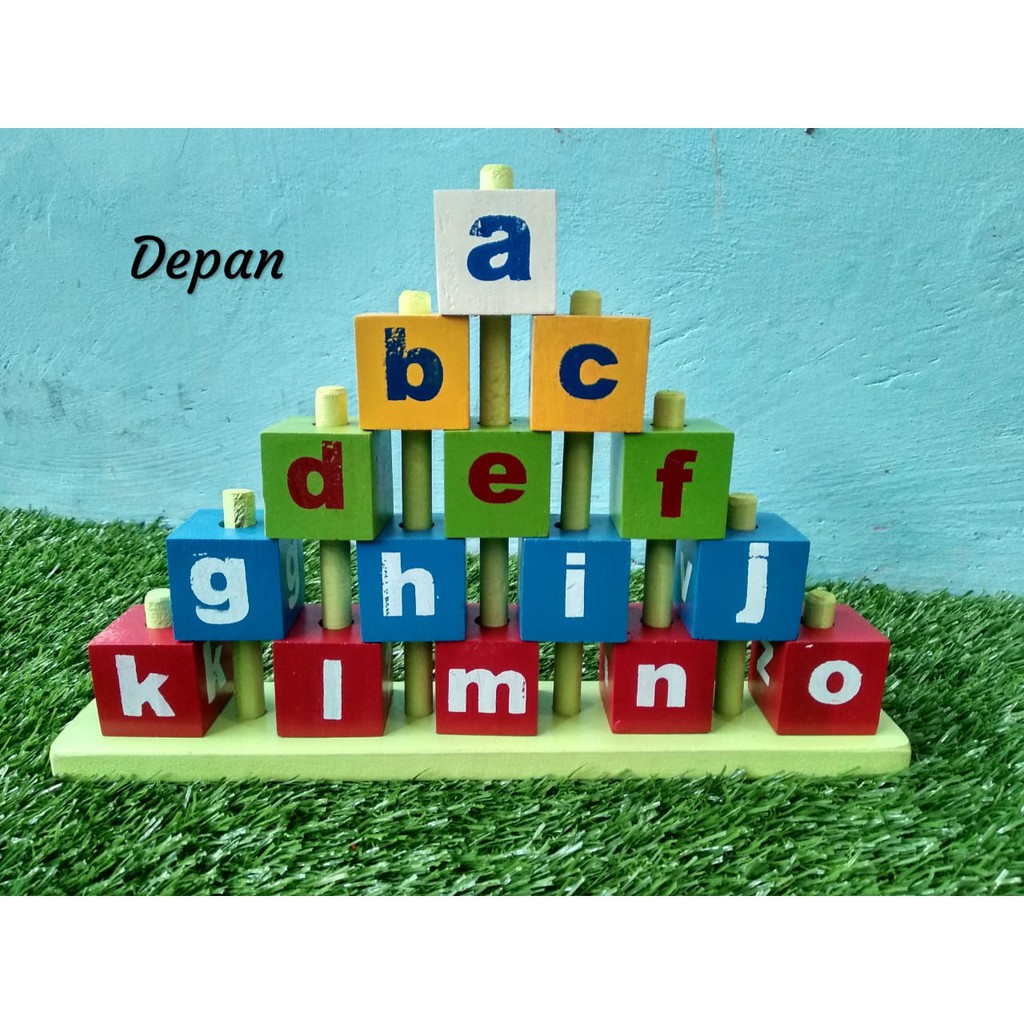 Pyramid Letter Stacking Blocks | Shopee Philippines
