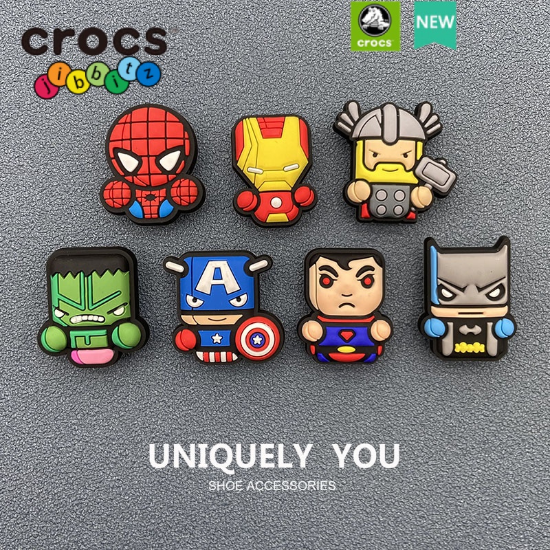 cross/jibbitz charms Marvel Hero Cartoon Character Pattern cross Shoe ...
