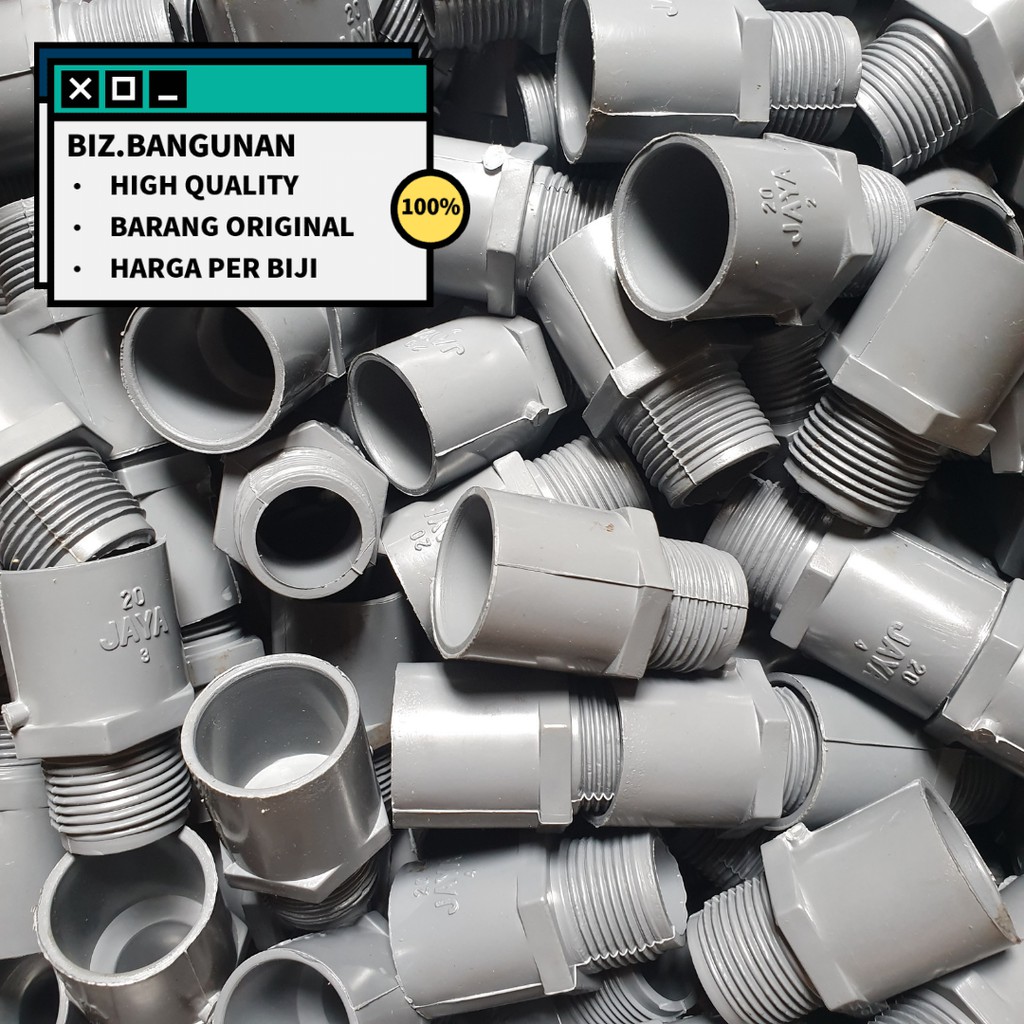 Valve SOCKET PVC JAYA TS 1/2" INCH - OUTSIDE SOK DRAT PIPE FITTINGS ...