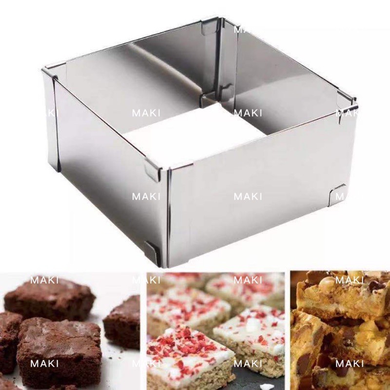 15-27cm square/rectangular retractable cake mold/mould,stainless steel ...