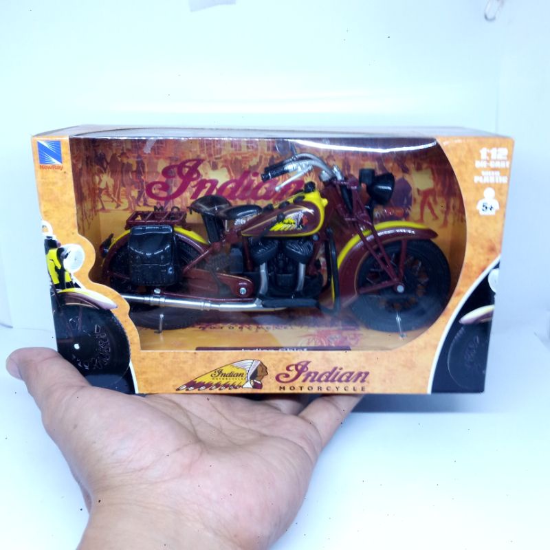 Harley Indian Chief Miniature Motorcycle Diecast Classic | Shopee ...