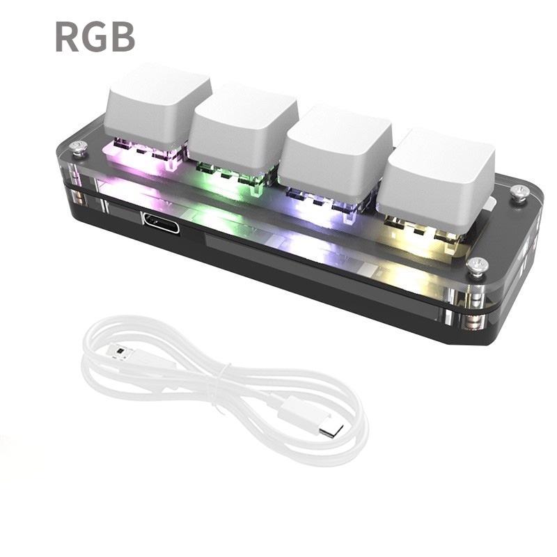 Rdxone Programming Macro Keyboard Rgb Custom Knob Keyboard 3 6 12 Keys 2 Knob Gaming Mini Keypad