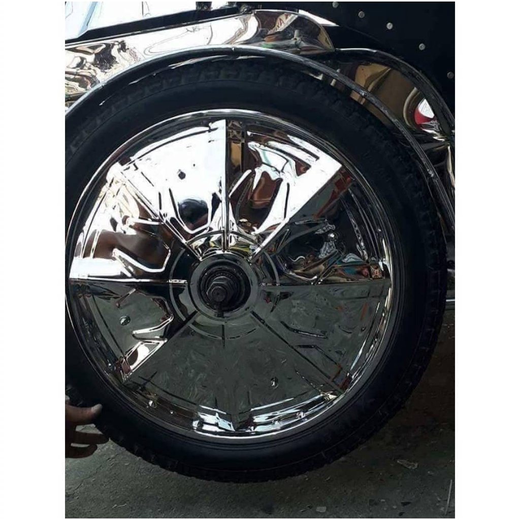 SIDE CAR WHEEL COVER STAINLESS STEEL (FOR RAYOS) RIM 17' RANDOM DESIGN ...