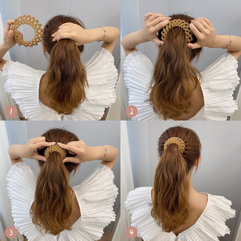 Retractable Hair Rope Korean Bound Ponytail Tool Bun Hairstyle Buckle ...