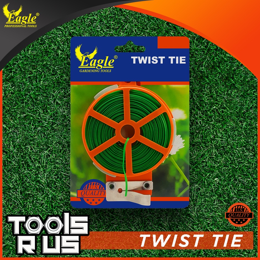 EAGLE Twist Tie Wire Spool With Cutter for Gardening, Food Bag Sealing ...