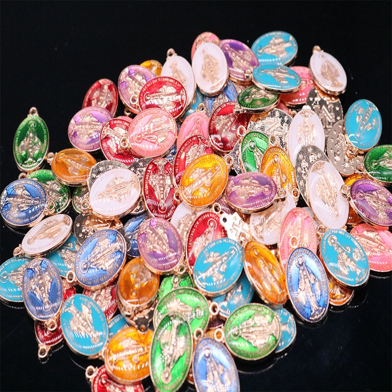 10 pieces of golden Maria gold catholic religious DIY gift Virgin Mary ...