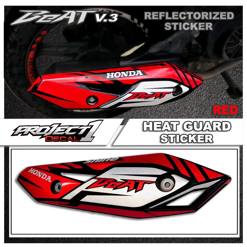 Honda Beat v3 Fi reflective heat guard Sticker | Shopee Philippines