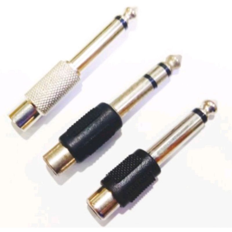 RCA TO PL CONNECTOR JACK MONO / STEREO / METAL TYPE FOR MIXER (12PCS ...
