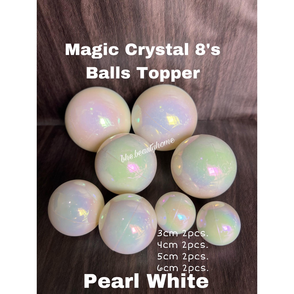 Balls Mini Balloons Magic Crystal Cake Topper Styro Pearl Ball Toppers ...