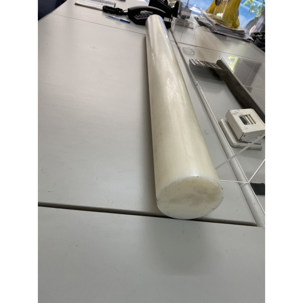 90mm diameter x 1 meter High Density Polyethylene HD-PE Rod, White ...