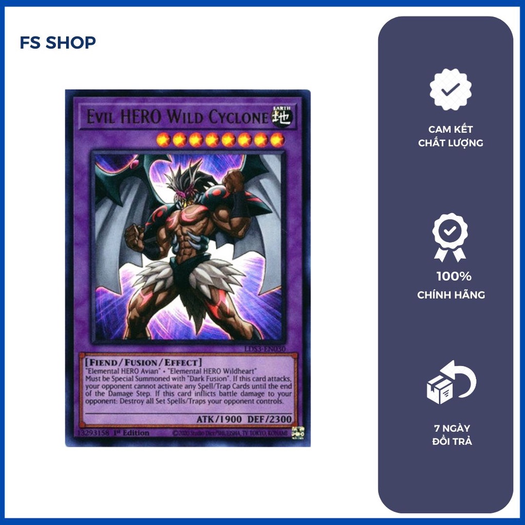 Genuine Yugioh Card Evil HERO Wild Cyclone (Ultra Rare) | Shopee ...