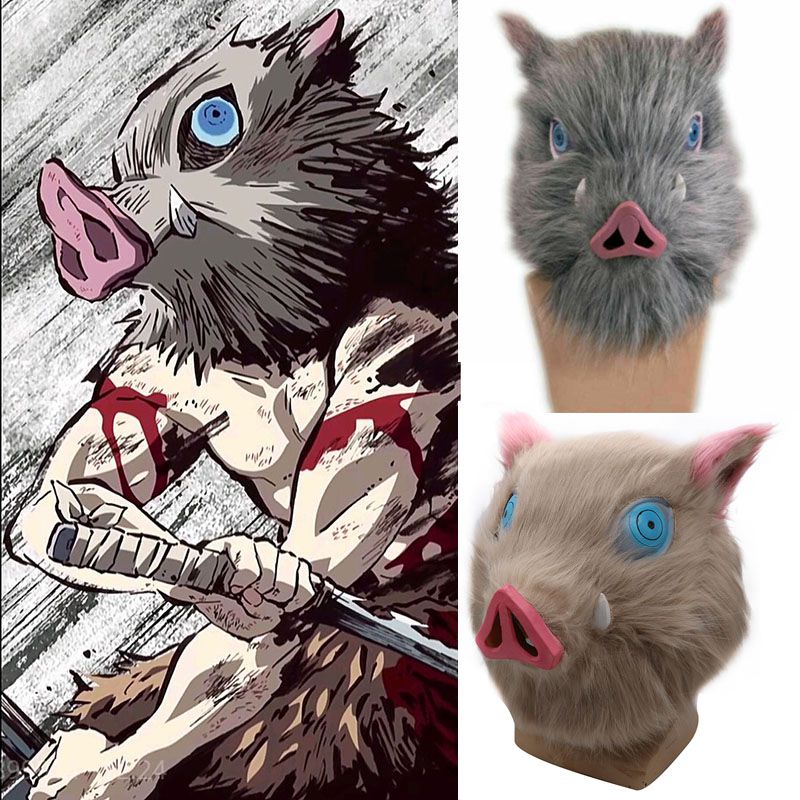 Slayer: Demon Halloween Kimetsu No Yaiba Hashibira Inosuke Pig Cosplay ...