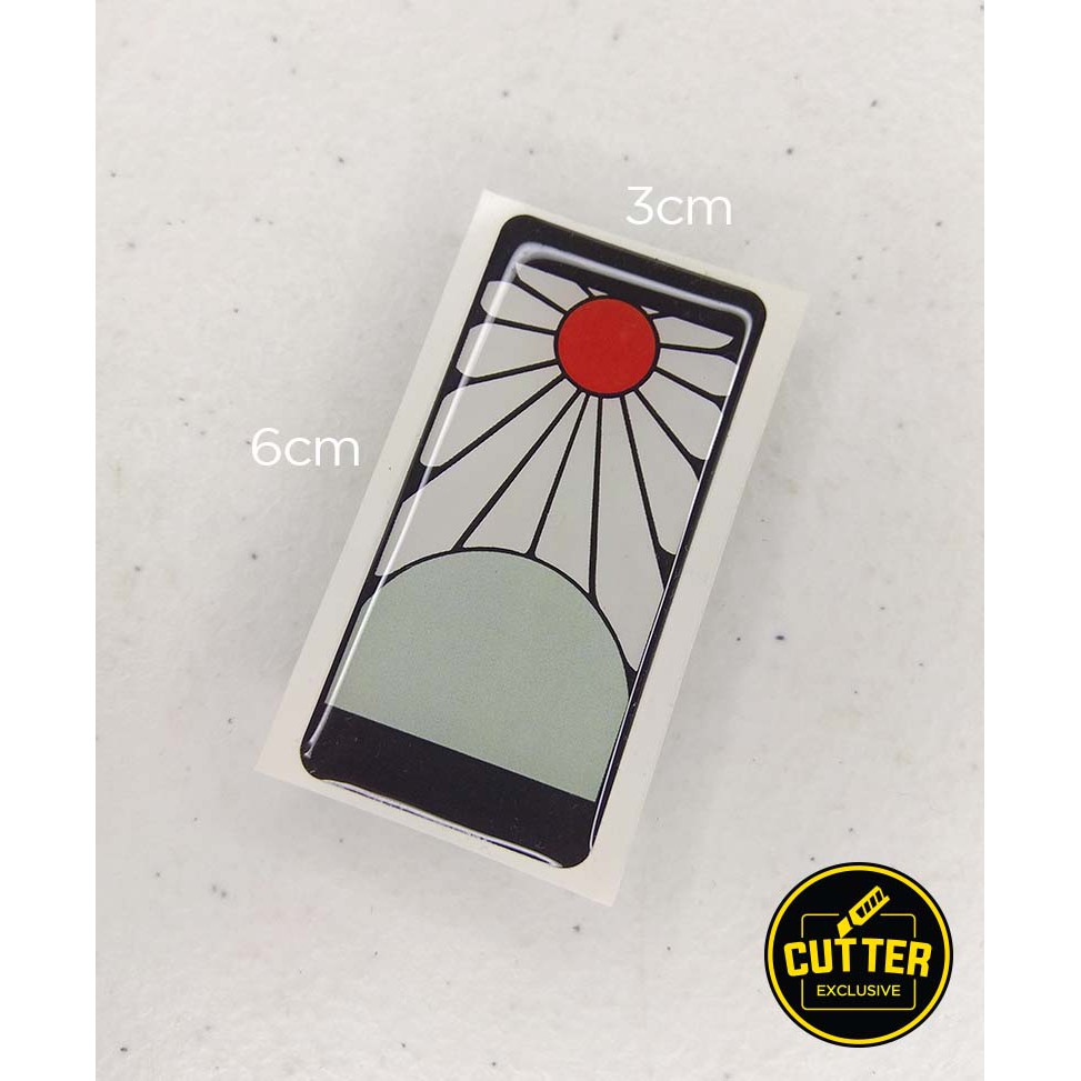 Tanjiro EARING DEMON SLAYER resin sticker emblem | Shopee Philippines