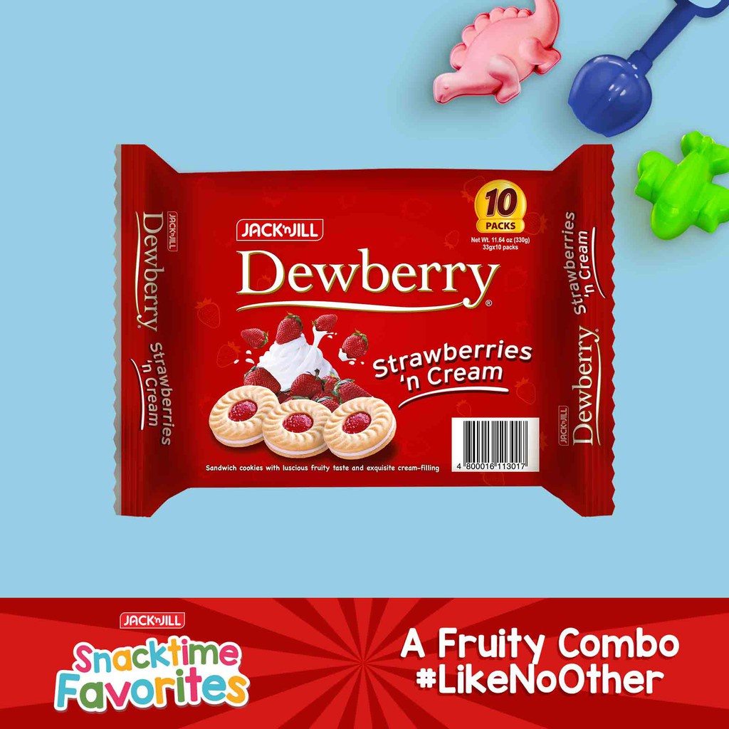 Jack 'n Jill Dewberry Strawberries 'n Cream (33g x 10) | Shopee Philippines