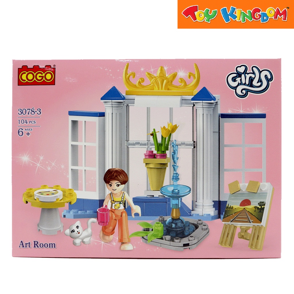 Cogo Girls Art Room Building Blocks Building Blocks | Shopee Philippines